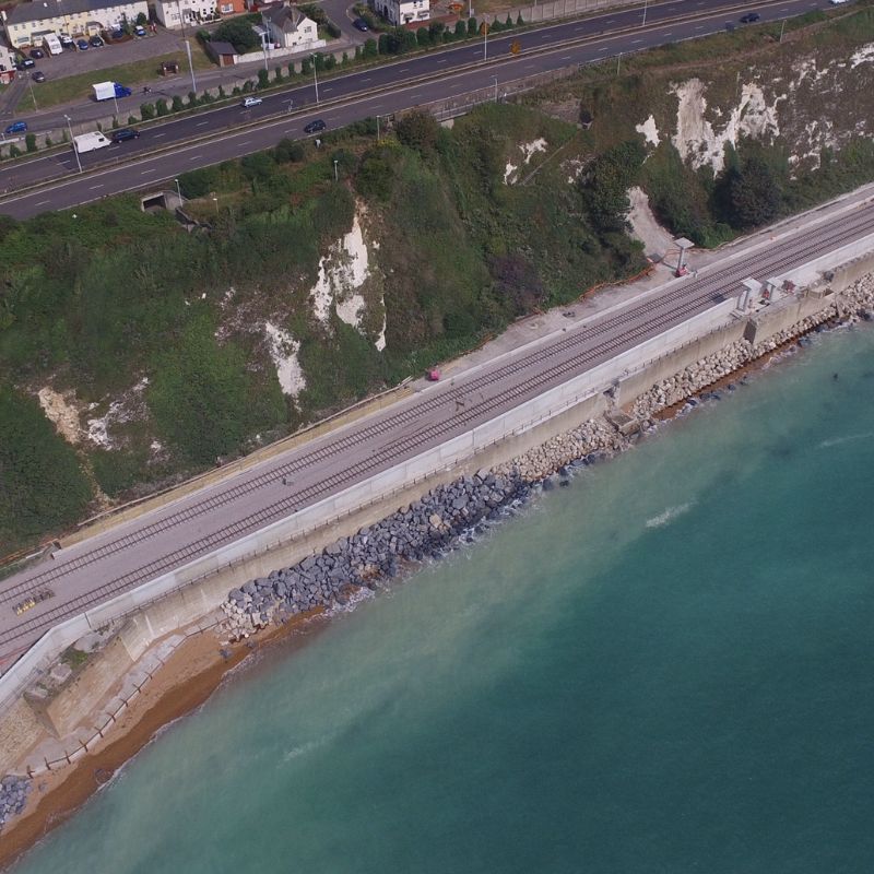 Track renewal Project, Dover Sea Wall, Dover Kent - ASH Construction ...